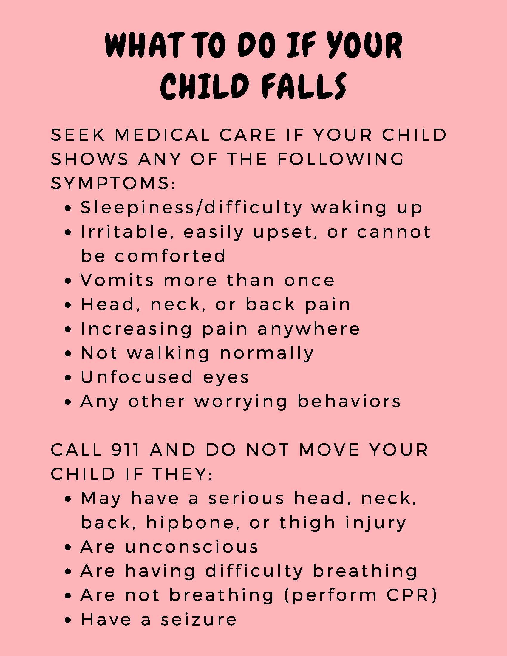 The Child Abuse Prevention Center - Fall Prevention