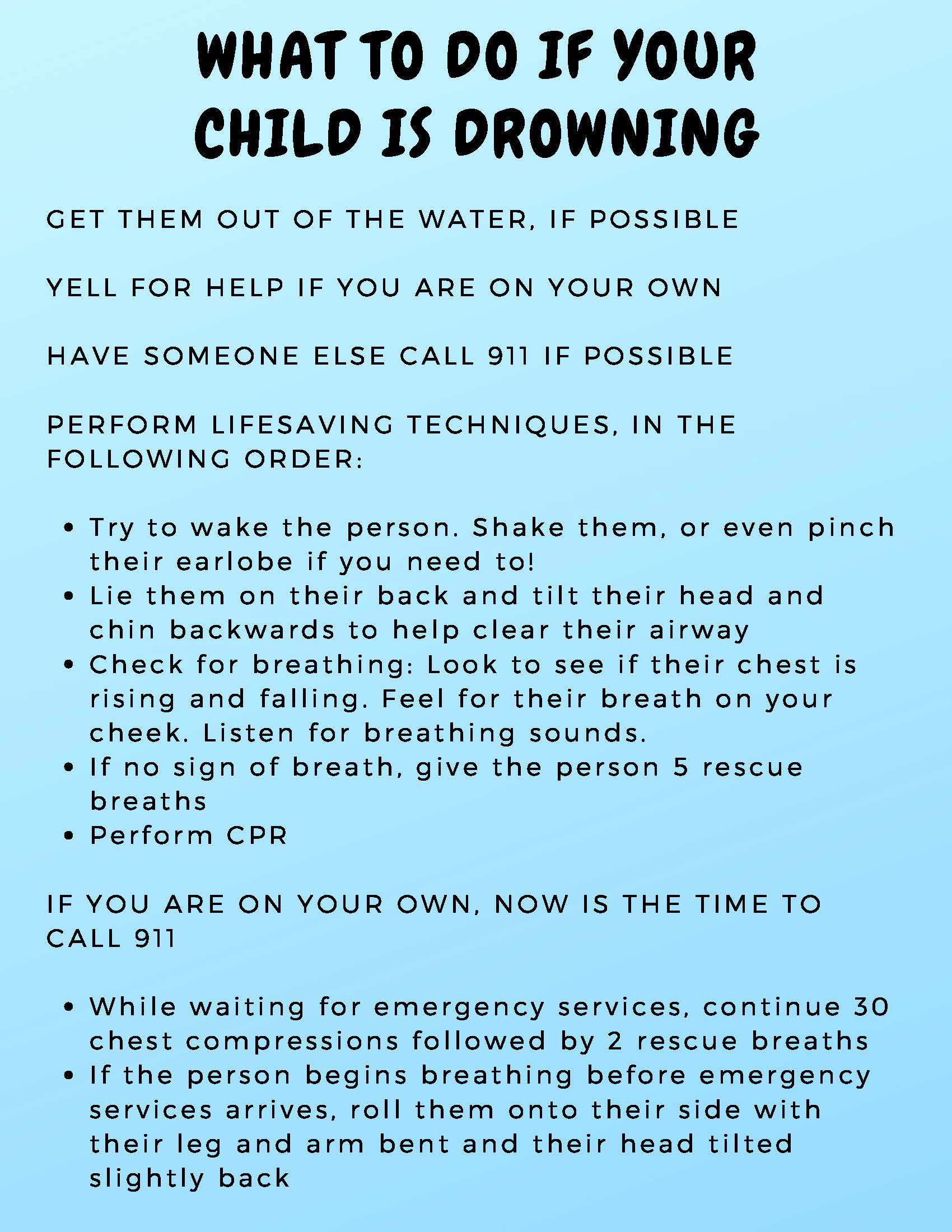 The Child Abuse Prevention Center - Water Safety